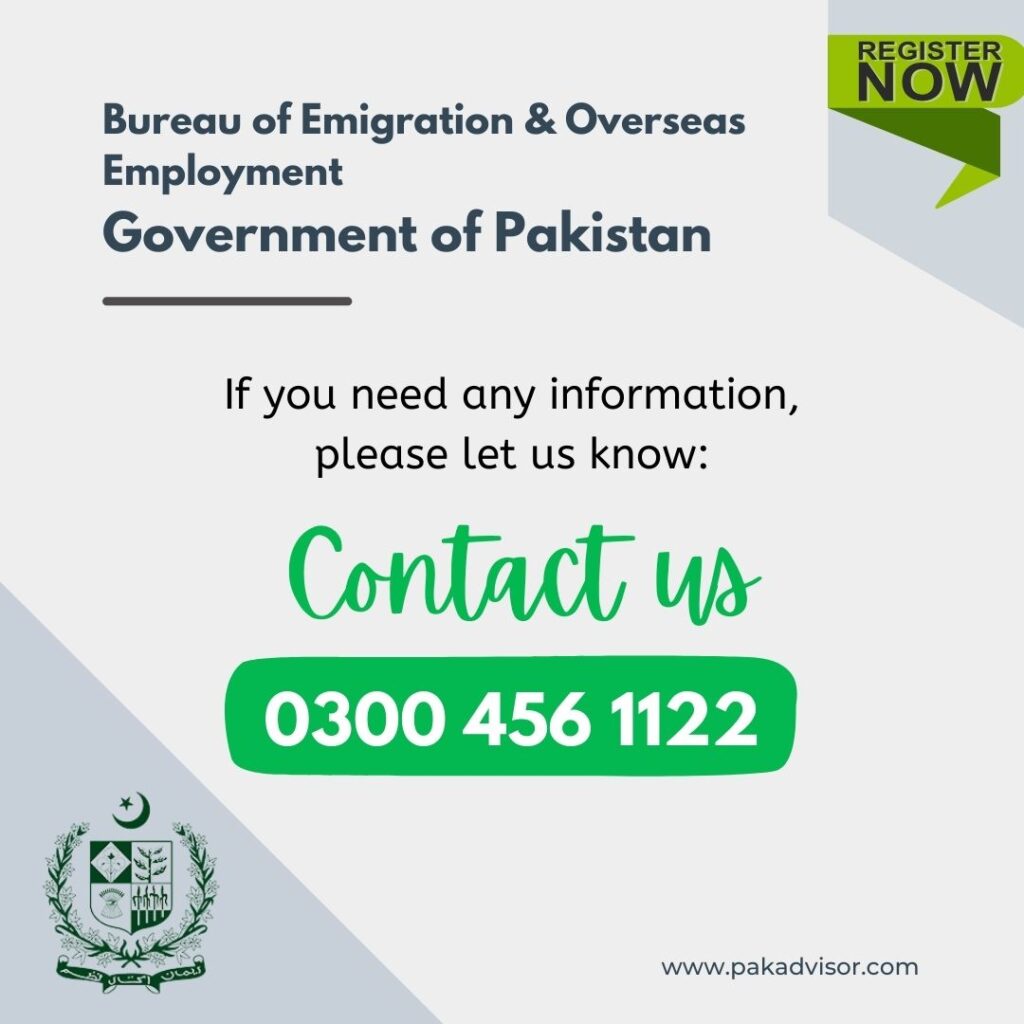 Bureau of Emigration & Overseas Employment Government of Pakistan - OEP licence - Pak Advisor ...